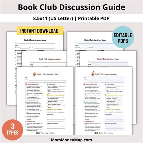 Book Club Discussion Guide Printable Pdf Reading Group Questions Pdf