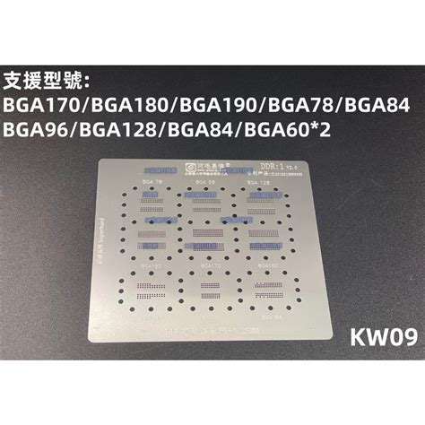 含稅 阿毛易修ddr1植錫網 Ddr晶片綜合網 Bga96 常用顯示記憶體顆粒專用 直接加熱bga芯片綜合鋼網kw09 蝦皮購物