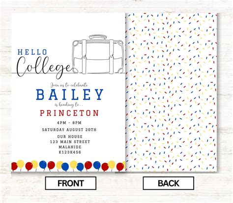 Trunk Party Invitation Graduation Invitation College University