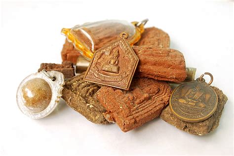 Thai Sacred Objects Talisman Culture Symbol Photo Background And