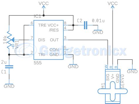 Servo Motor Control Using Ic 555 Gadgetronicx
