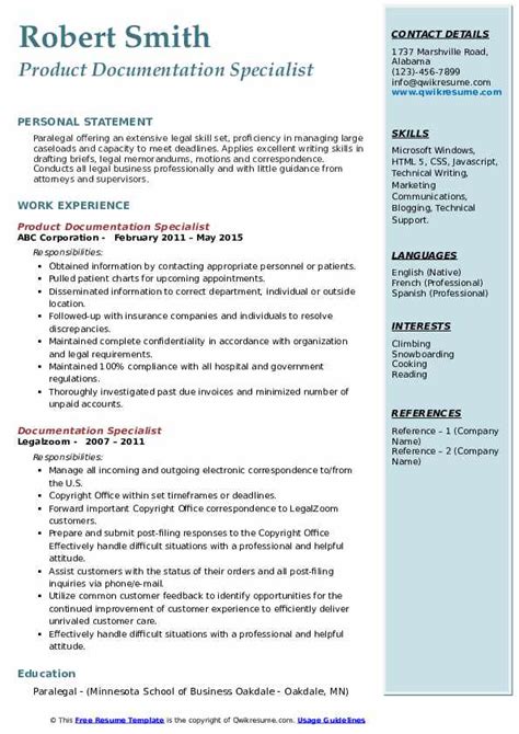 Documentation Skills