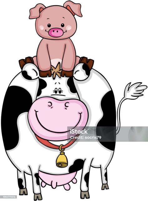 Sapi Dan Babi Adalah Teman Ilustrasi Stok Unduh Gambar Sekarang