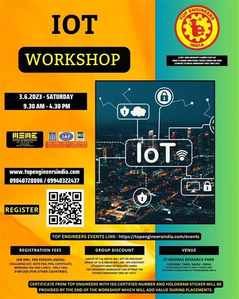 Internet Of Things Iot Workshop 2023 Top Engineers Workshop Chennai