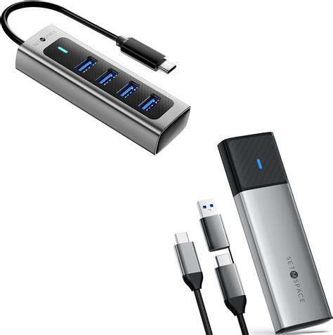 Amazon Com SETMSPACE HUB USB C M 2 Enclosure NVMe SATA Electronics