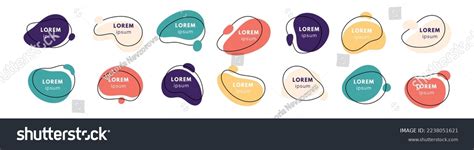 Set Different Motion Dynamic Blob Wave Stock Vector Royalty Free