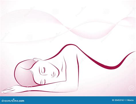 Sleeping Girl Stock Vector Illustration Of Hand Design