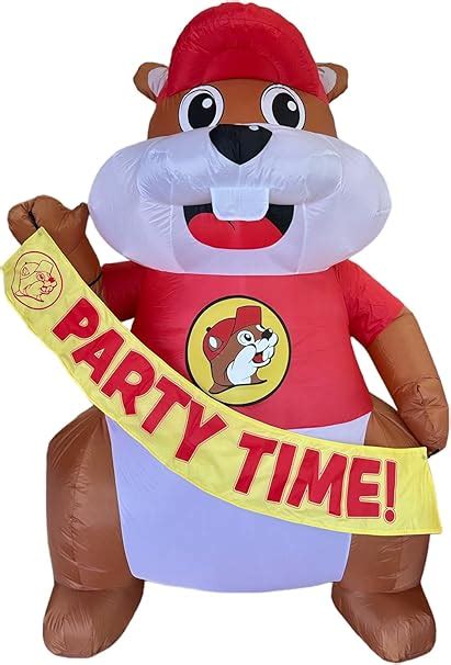 Buc Ees Inflatable Beaver Self Inflates Lights Up Stakes Included Party Time