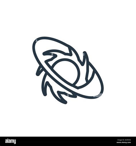 Supernova Outline Vector Icon Thin Line Black Supernova Icon Flat Vector Simple Element