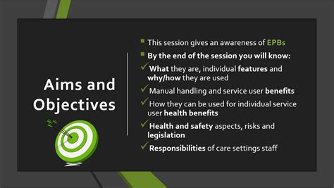 EPBs Safety And Useage Health And Social Care Training Resources