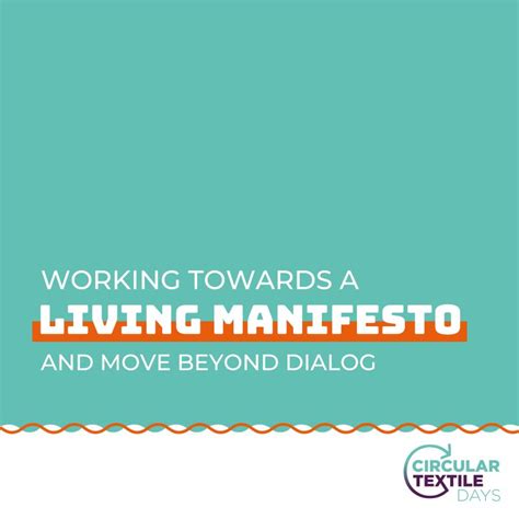 Manifesto Circulartextiles Sustainablefashion Circulareconomy
