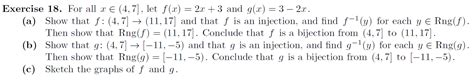 Solved Exercise 18 For All X 4 7 Let F X 2x 3 And Chegg Com