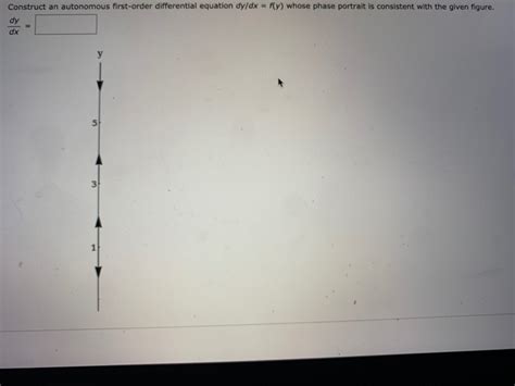 solved construct an autonomous first order differential