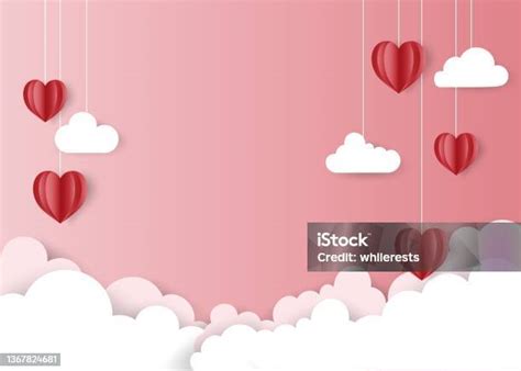 종이 컷 스타일에 하트 해피 발렌타인 데이 인사말 카드 서예 단어와 핑크 사랑 브로셔 벡터 일러스트 마케팅 템플릿 2월에 대한 스톡 벡터 아트 및 기타 이미지 Istock