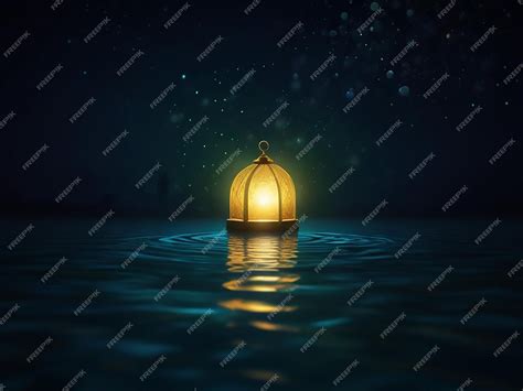 Premium Photo Islamic Eid Background Design With Glow Light Effect