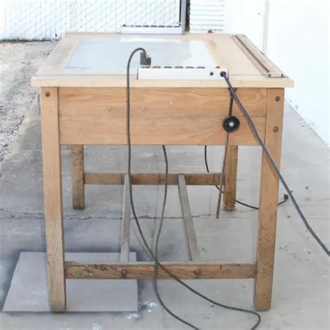 Hamilton And Co Calcutta Vintage Lighted Drafting Table
