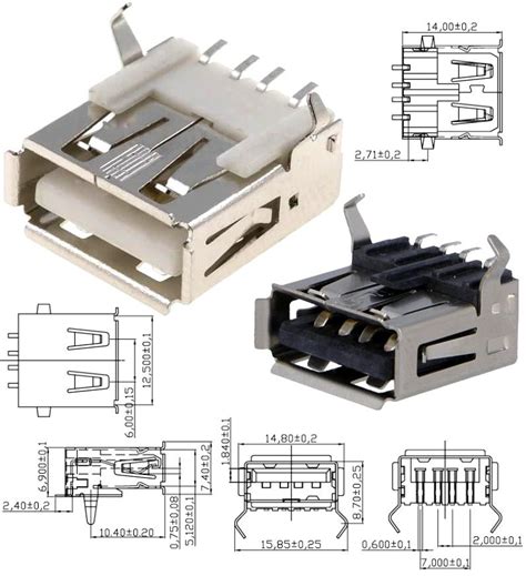 Conector Usb A Hembra Smd