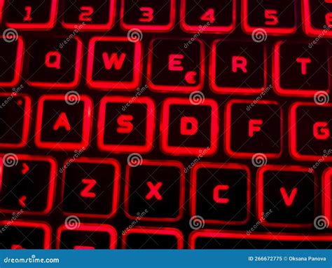 Glowing Laptop Keyboard Close Up Of A Computer Keyboard Creative