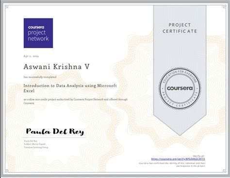 completion of data analysis using microsoft excel aswani krishna v
