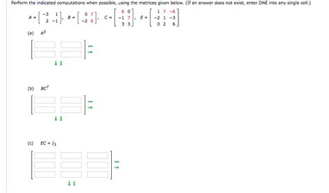 Solved Perform The Indicated Computations When Possible