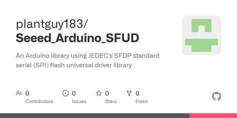 Github Plantguy Seeed Arduino Sfud An Arduino Library Using Jedec S Sfdp Standard Serial