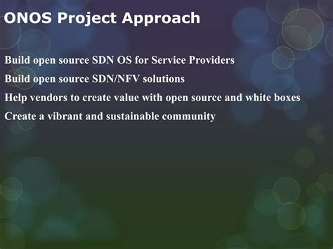 Open Network Operating System Onos Pptx