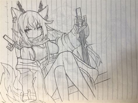 Anime Drawings In Pencil Girl