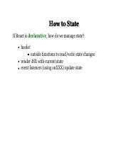 React State Pdf How To State If React Is Declarative How Do We Manage