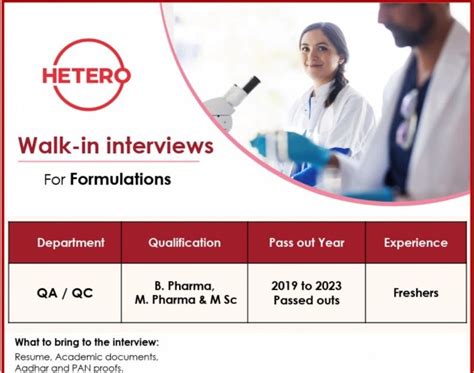 Pharma Job Bazaar Walk In Interview For Formulation QA QC For MSc B Pharm M Pharm Freshers
