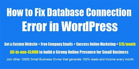 Guide: How to Fix Error Establishing Database Connection in WordPress