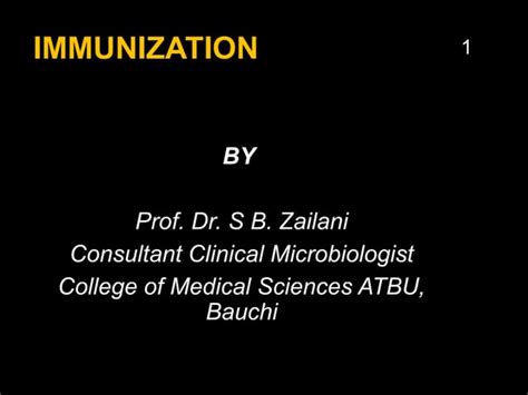 Immunization Lecture Ppt