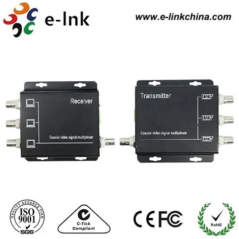 3 Channel Analog Video Multiplexer Coaxial Video Transmitter CCTV Multiplexer By Coaxial In