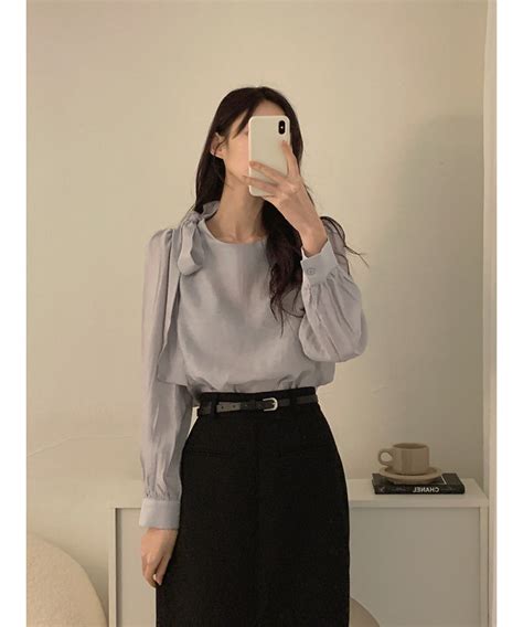 어퓨즈 로크 H라인 미디 롱 벨트 스커트 블랙