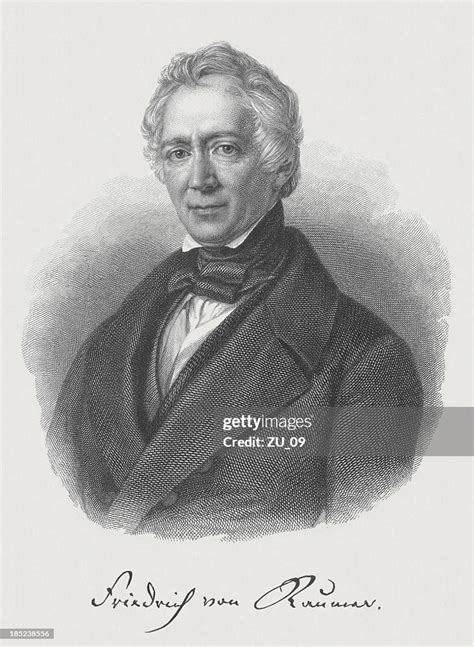 Friedrich Von Raumer German Historian Steel Engraving Published C1860 ...