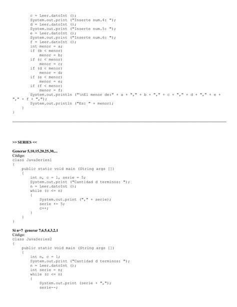 ejercicios resueltos de java