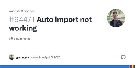 Auto Import Not Working · Issue 94471 · Microsoftvscode · Github