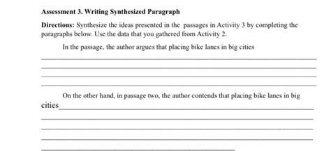 Assessment 3 Writing Synthesized Paragraph Studyx Assessment 3 Writing Synthesized Paragraph Studyx