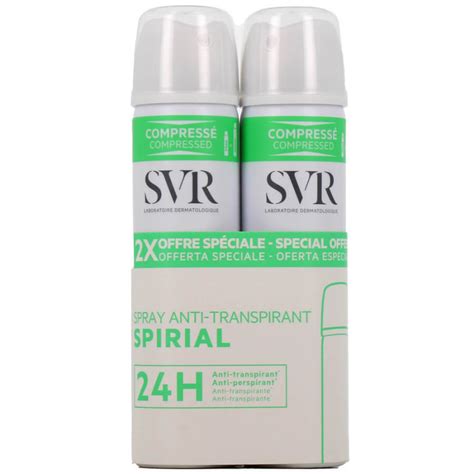 Svr Spirial Anti Perspirant Deodorant Spray 2 X 75 Ml Pack