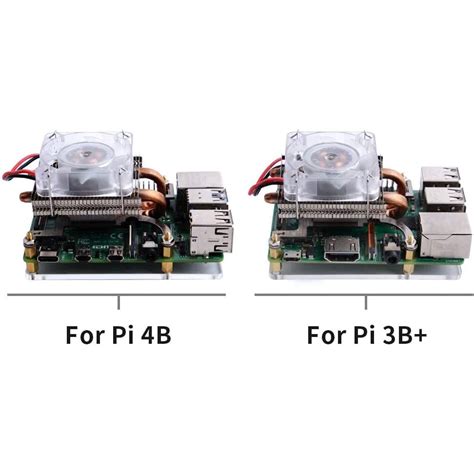 Geeekpi Raspberry Pi 4 Fan Raspberry Pi Low Profile Cpu Cooler Com Rgb