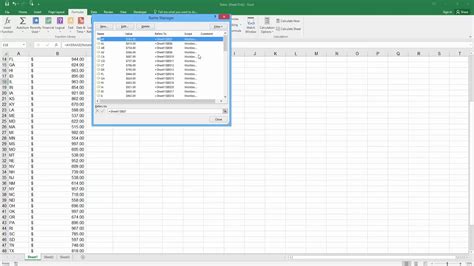 Excel 2016 How To Use The Name Manager Hd Youtube