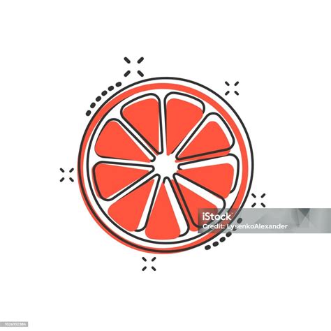 벡터 만화 스타일에서 만화 오렌지 과일 아이콘입니다 오렌지 감귤 류의 개념 그림 그림입니다 열 대 음식 비즈니스 스플래시 효과 개념입니다 0명에 대한 스톡 벡터 아트 및