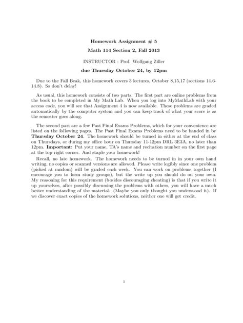 Fillable Online Results For Homework Assignment Sheet Fax Email Print