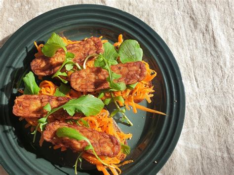 비건 레시피 템페 당근 라페 오픈 토스트