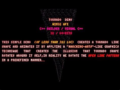 Tornado C WINAPI Demo Marching Ants Graphics Technique YouTube
