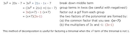 Decomposition Math 10 C Polynomials Project