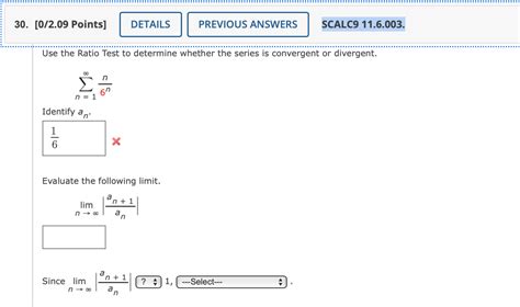 solved use the ratio test to determine whether the series is