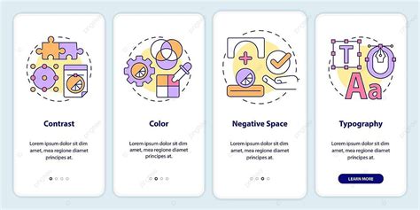 Graphic Design Onboarding Principles For A Mobile App Screen Vector Welcome Work Form Png And