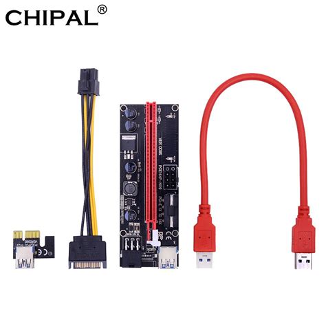 Pci E райзер для видеокарты Chipal Ver009s Riser Pcie удлинитель Pci Express X1 X16 со
