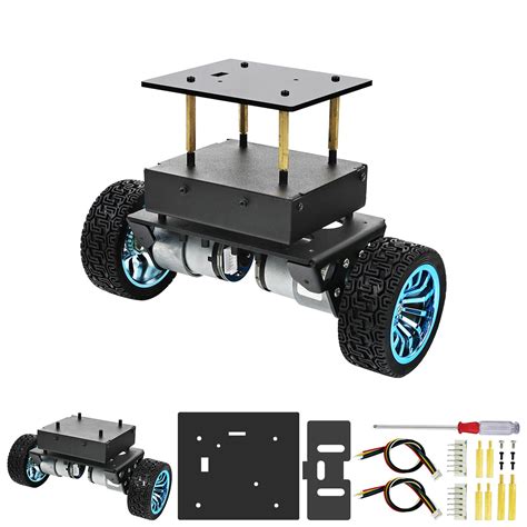 Self Balancing Robot Car Chassis Kit With 520 Motor Rubber Tire