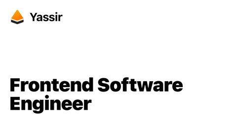 Frontend Software Engineer At Yassir